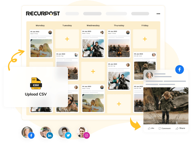 Social Media Bulk Scheduling Made Easy with RecurPost